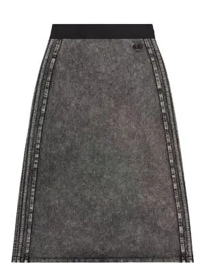 DIESEL® O-ermy Side Stripe Straight Midi Skirt - Grey