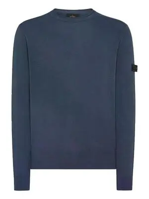 Peuterey Ribbed Knit Crewneck Sweater - Blue