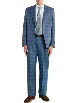 Etro Checked Blazer - Blue