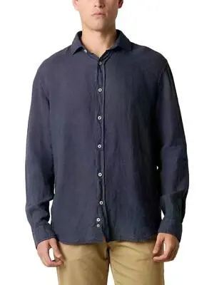 Brooks Brothers Spread-collar Linen Shirt - Blue
