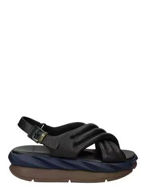 4CCCCEES Mellow Mana Criss-cross Platform Sandals - Black