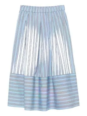 Antonelli Firenze Ibiza Striped Midi Skirt - Blue