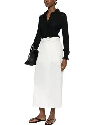 TOTEME Tie-waist Midi Skirt - Neutrals