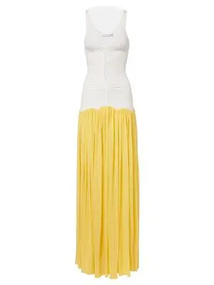 Christopher Esber Cutout Lace-trimmed Jersey Maxi Dress - White