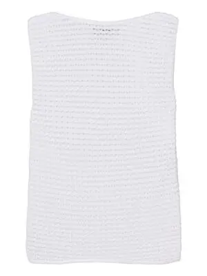 Vince Crochet Cotton-blend Top - White