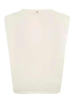 Herno Round-neck Panelled Top - Neutrals