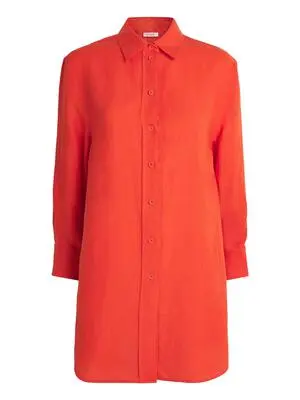 ERES Linen Oversized Shirt - Red