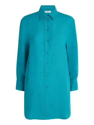 ERES Eres Linen Oversized Shirt Blue