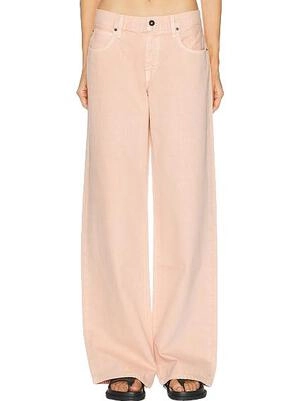SLVRLAKE SLVRLAKE Mica Wide Leg Denim Trousers Desert Rose