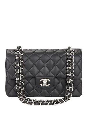Chanel Lambskin Small Classic Double Flap Bag - Black
