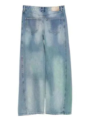 JNBY Wide-leg Cotton Jeans - Blue