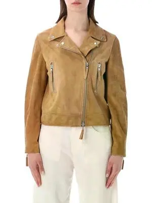 SWORD 6644 Collared Zip Jacket - Brown