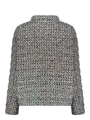 Herno Zip-up Bouclé Puffer Jacket - Black