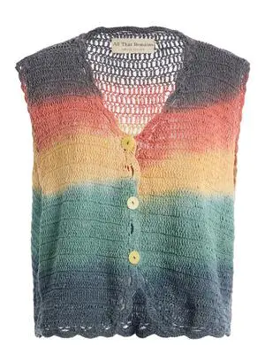 ALL THAT REMAINS Hand-crocheted Cotton Vest - Multi