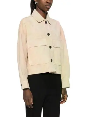 ARMA Miri Front Pocket Leather Jacket - Neutrals