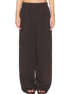 ST. AGNI Relaxed Pleat Pant Bark