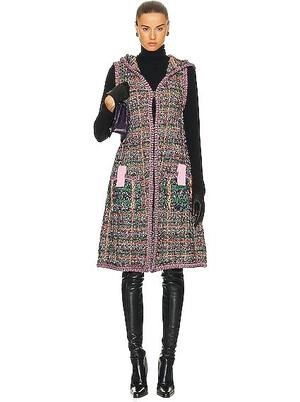Chanel Tweed Hooded Knit Cardigan - Multi