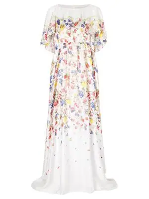 MARY KATRANTZOU Floral-print Chiffon Maxi Dress - Multi