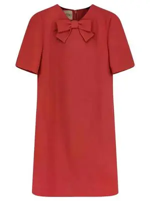 Valentino Garavani Bow Detail Mini Dress - Red