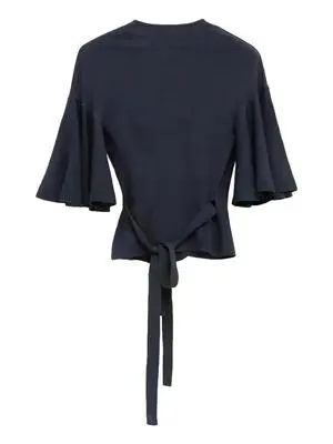 Jacquemus Paysan Wrap Flared-sleeve Top - Blue