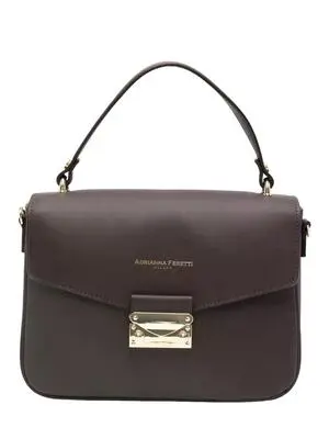 ADRIANNA FERETTI Gold-tone Clasp Shoulder Bag - Brown