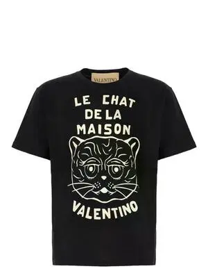 Valentino Garavani Le Chat De La Maison T-shirt - Black