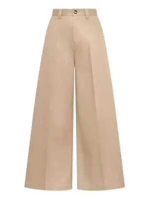 Malìparmi Wide Leg Trousers - Neutrals
