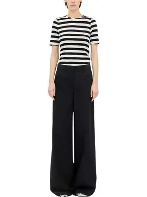 MSGM Wide Leg Trousers - Black