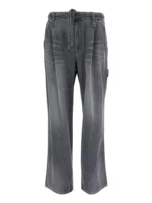 WOOYOUNGMI Wide Leg Elasticated Waist Jeans - Grey