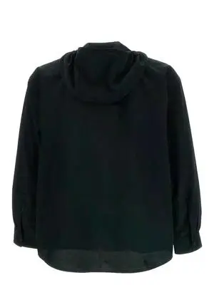 AND WANDER Chest-pocket Hooded Jacket - Black
