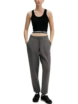 Karl Lagerfeld Drawstring Track Pants - Grey