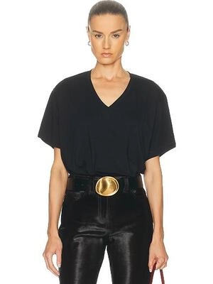 Khaite Linda' V-neck T-shirt - Black