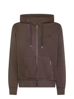 SUN 68 Fleece Zip-up Hoodie - Brown