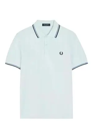 Fred Perry Logo-detail Polo Shirt - Blue