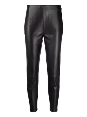 CALVIN KLEIN Cropped Faux-leather Leggings