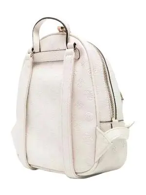 Guess Manhattan Embossed Leather Backpack - Neutrals