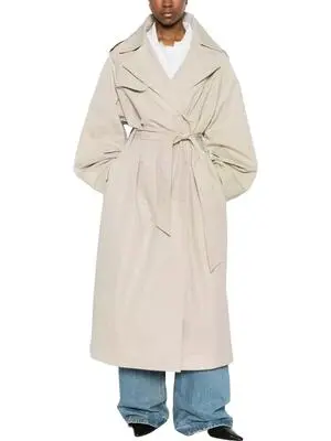 THE FRANKIE SHOP The Frankie Shop Riva Belted Trench Coat Neutrals