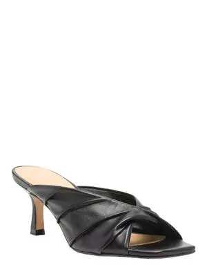 ANDREA CARRANO Twisted Strap Mules - Black