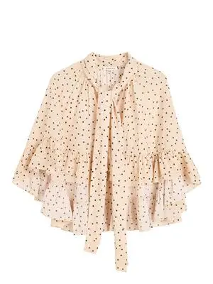 BY MALENE BIRGER Cedi Ruffled Tie-Neck Wrap Multi