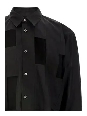 Comme Des Garçons Geometric Cut-out Shirt - Black