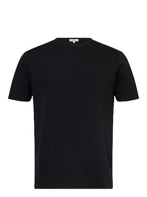 ARNE Essential Luxe Crewneck Stretch-cotton Blend T-shirt - Black