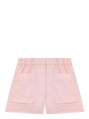 Maje Embroidered Cotton Shorts - Pink