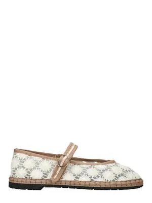 FLABELUS Flabelus Pierre Sunflower Ballet Flats White