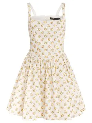 Maje Floral Print Mini Dress - Yellow