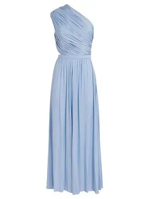 Maje One-shoulder Pleated Maxi Dress - Blue