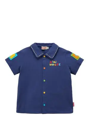 MIKI HOUSE Collared Shirt - Navy