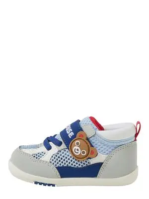 MIKI HOUSE Bear Appliqué Sneakers - Blue