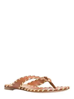 GIANVITO ROSSI Woven Leather Sandals - Brown