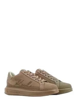 Karl Lagerfeld Embossed Logo Sneakers - Neutrals