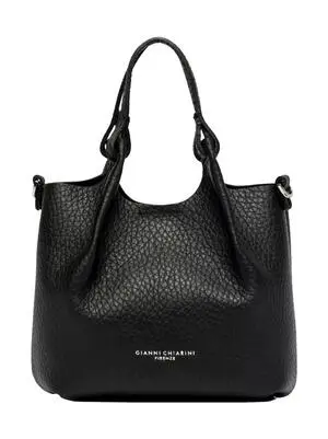 GIANNI CHIARINI Dua Leather Shoulder Bag Black